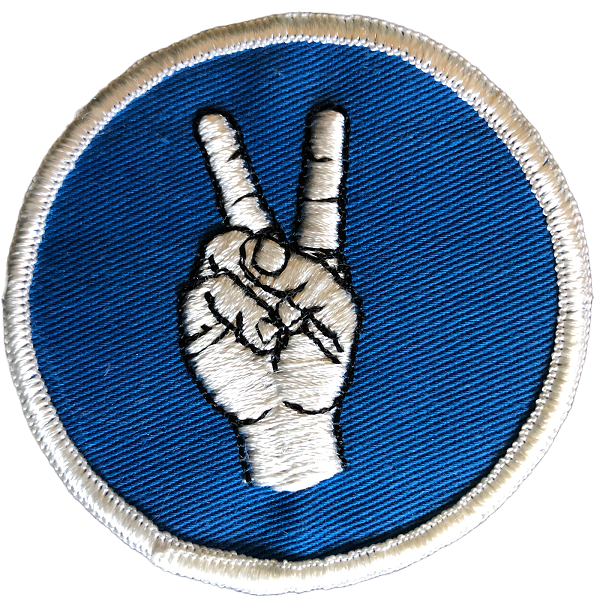 70s Fingers Peace Sign Patch | CollectiblesAndMoreInStore