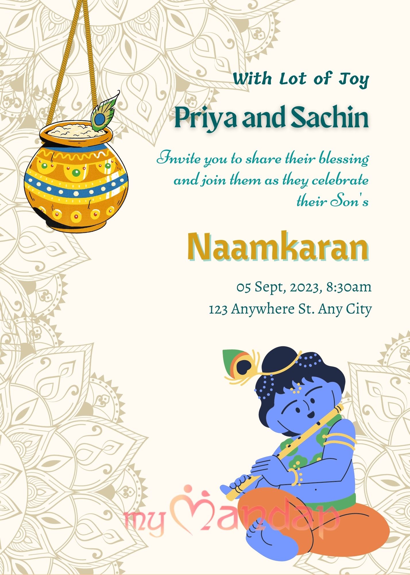 Namkaran Invitation E-Cards Archives - myMandap Cards