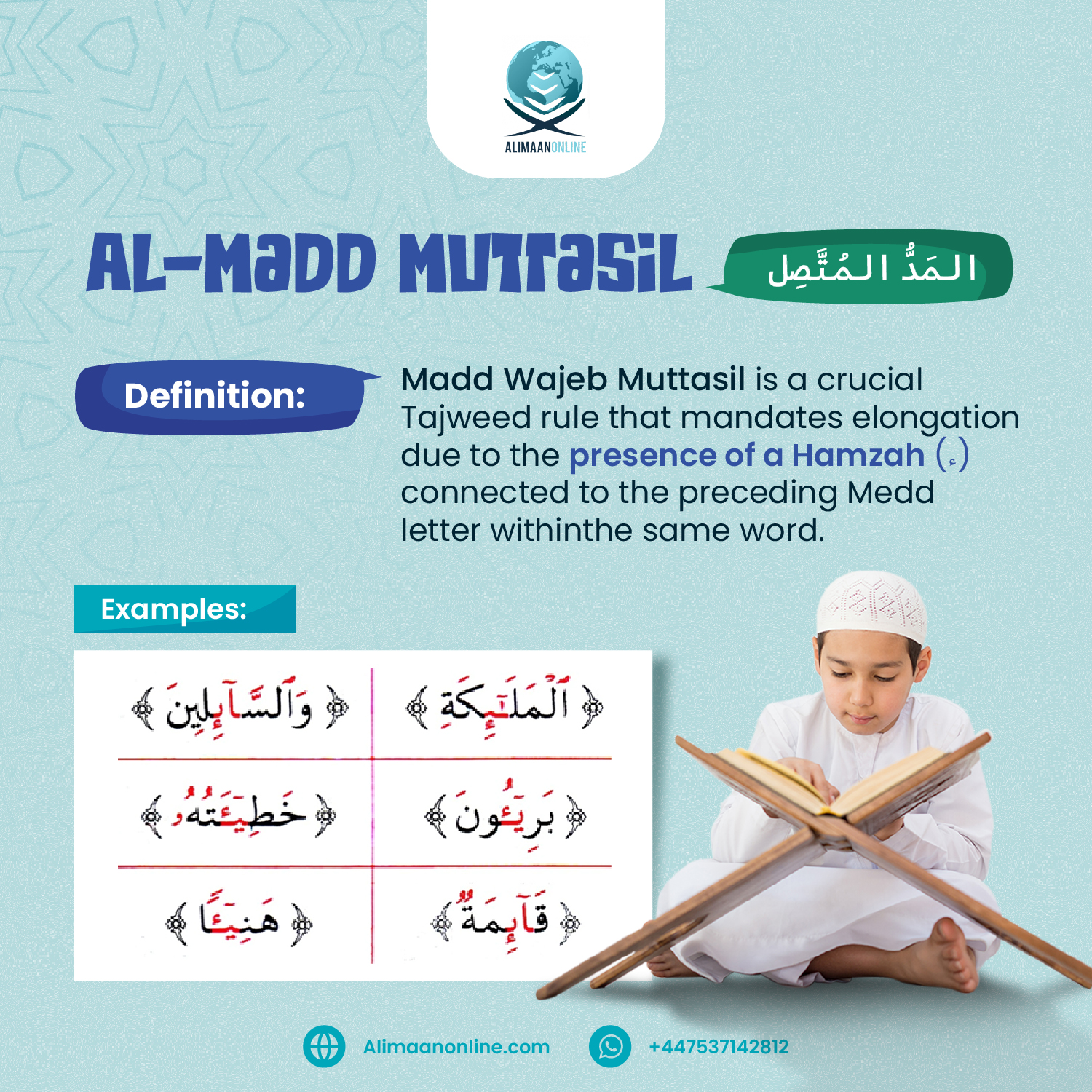Al Madd Al Muttasil: Madd rules-Tajweed Lessons - Alimaan Online Quran ...
