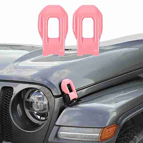 Jeep Gladiator SQQP Hood Latch Cover in Pink - BlackDogMods
