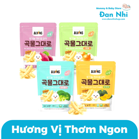 Bánh Ăn Dặm Gạo Lứt Rau Củ Hữu Cơ Alvins Hình Que Cho Bé Từ 6 Tháng ...