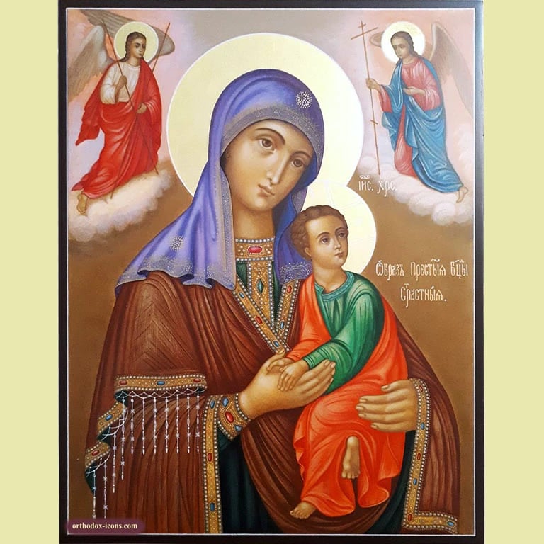 Virgin Mary of the Passion Orthodox Icon | Virgin Mary Art | Mstyora