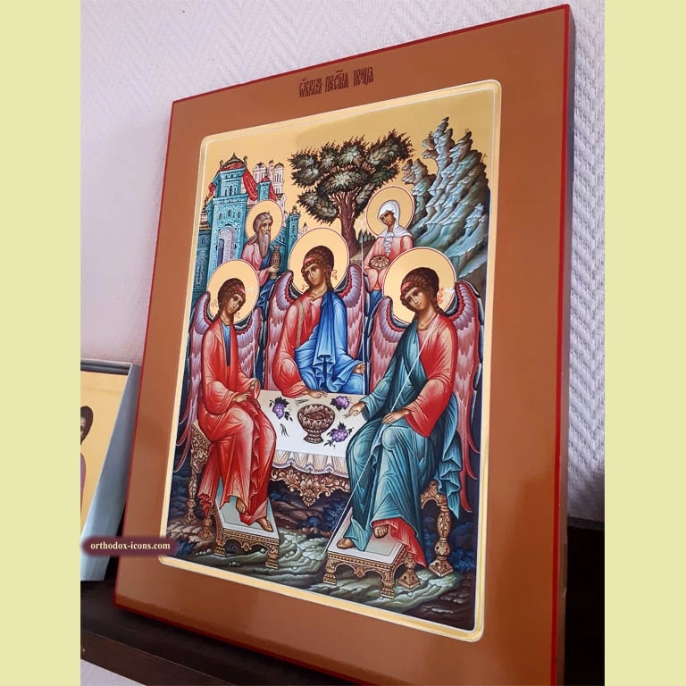 Blessed Trinity Orthodox Icon | Orthodox Painted Icons | Mstyora Icon