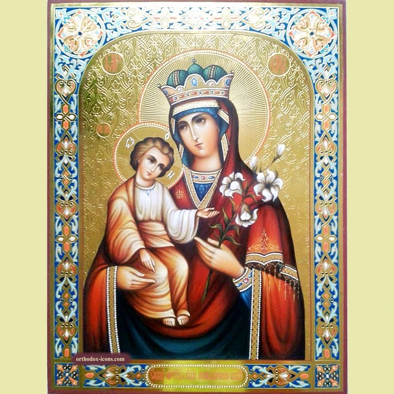Unfading Flower Orthodox Icon | Paintings of Virgin Mary | Mstyora