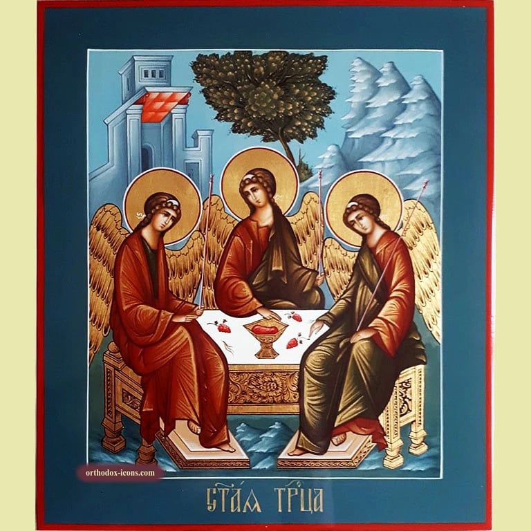 Blessed Trinity icon | Orthodox Painted Icons | Mstyora Icons