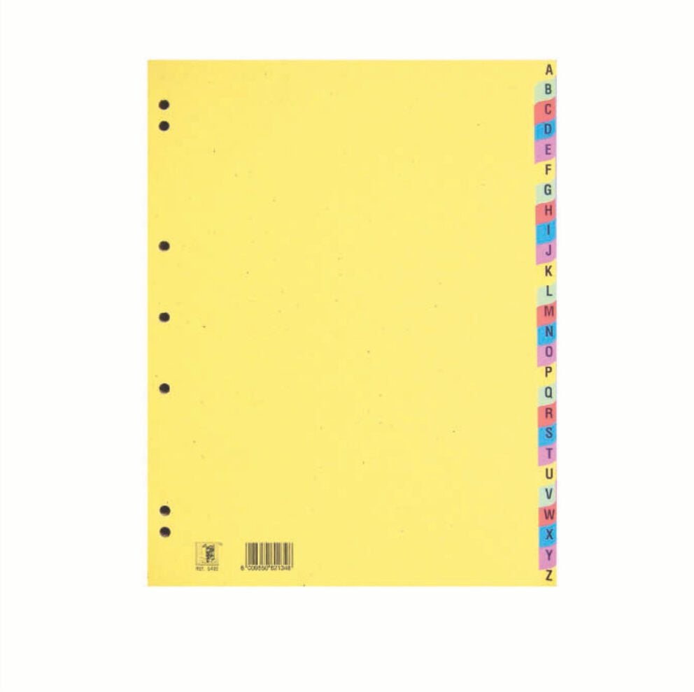 A4 A-Z Rainbow File Dividers 26 Position - The Lever Arch Lab
