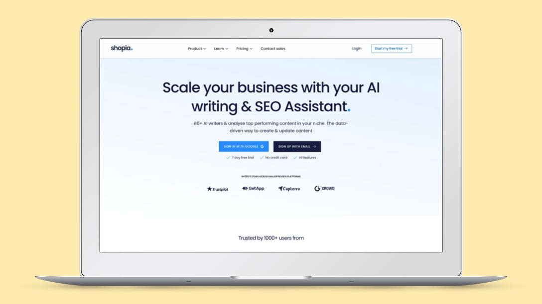 Shopia Lifetime Deal AI-Based Content-Writer Tool | Lifetimo.com