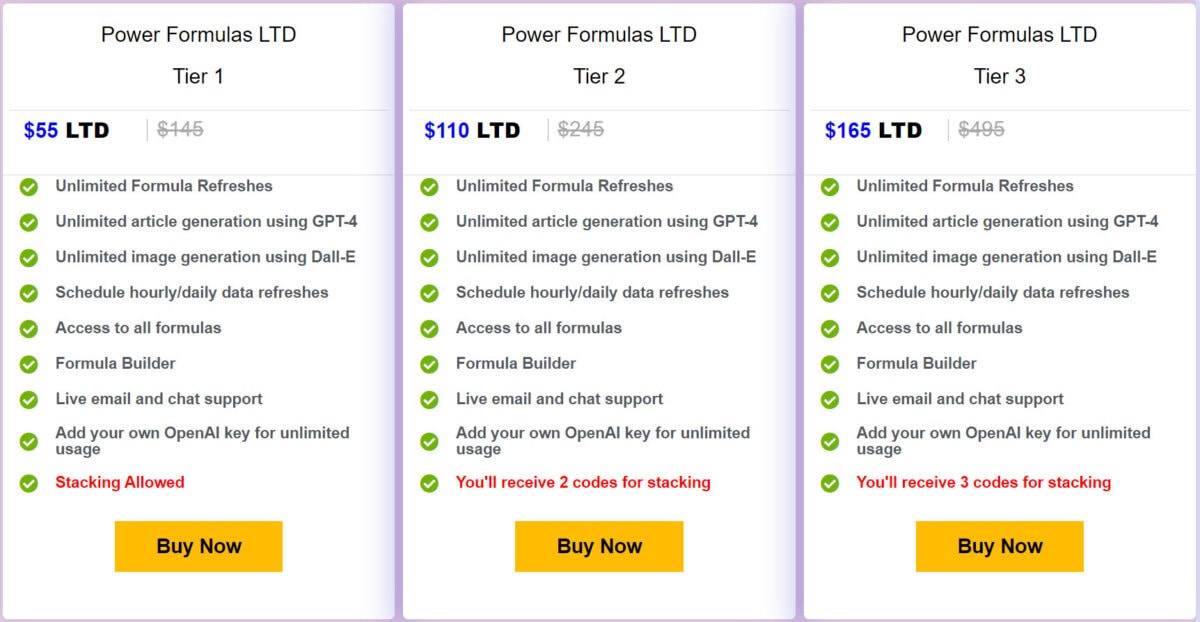 Power Formulas Lifetime Deal 📊 Use ChatGPT/GPT 4 In Google Sheets | Lifetimo.com