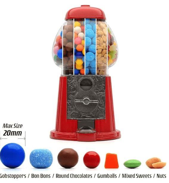 Machine à bonbon vintage rouge