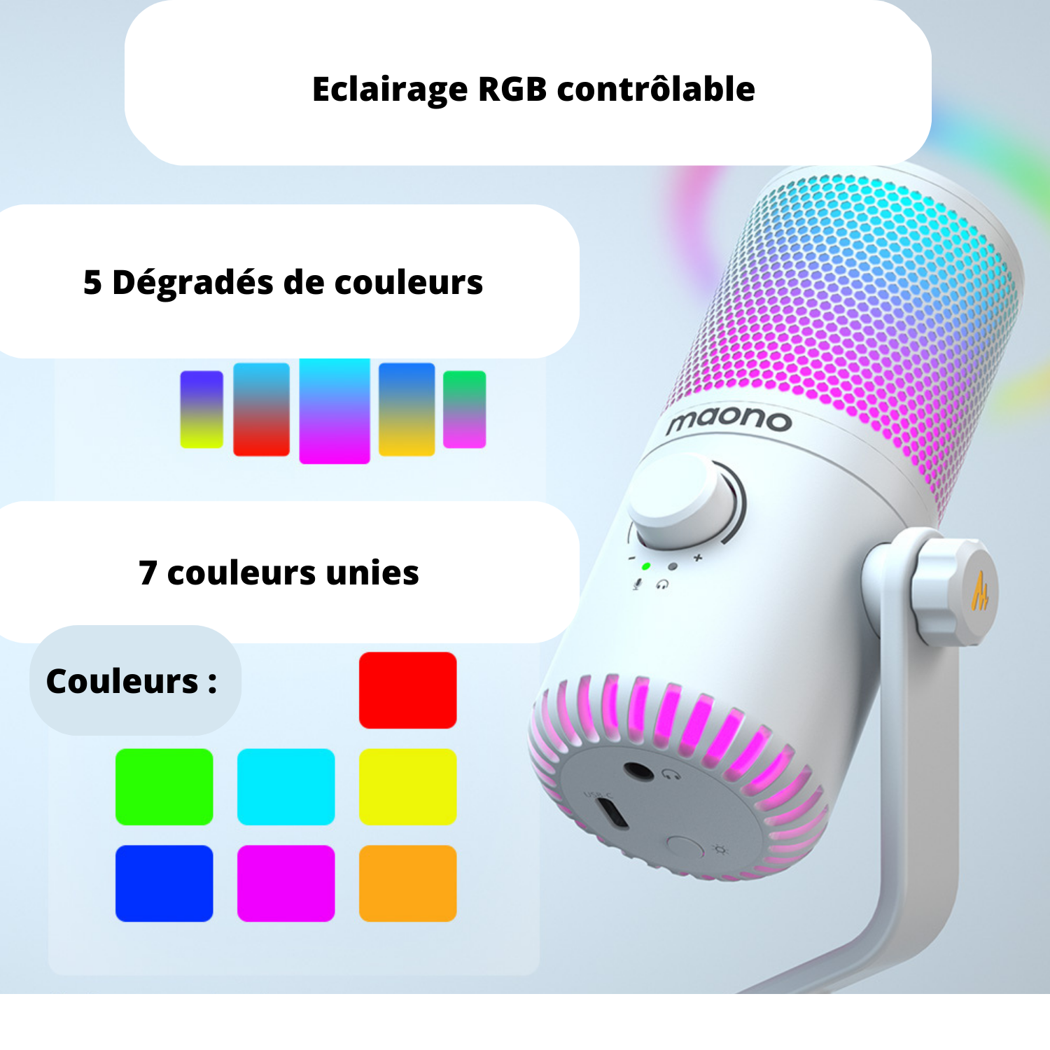 Microphone asmr Violet Maono - Boutique de micro asmr