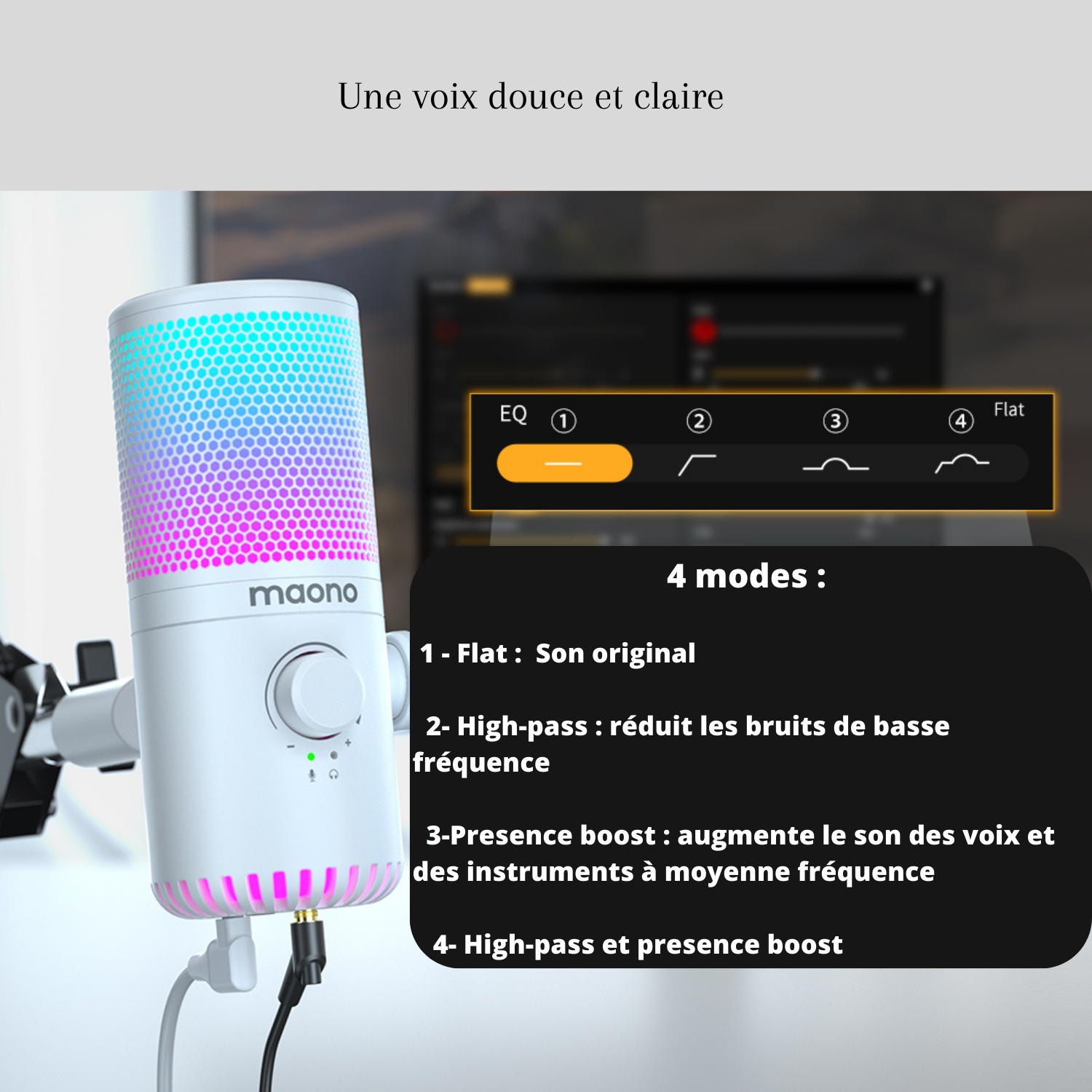 Microphone asmr Violet Maono - Boutique de micro asmr