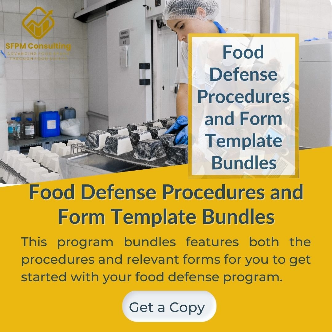 Food Defense Procedures and Form Template Bundles | SFPM Consulting