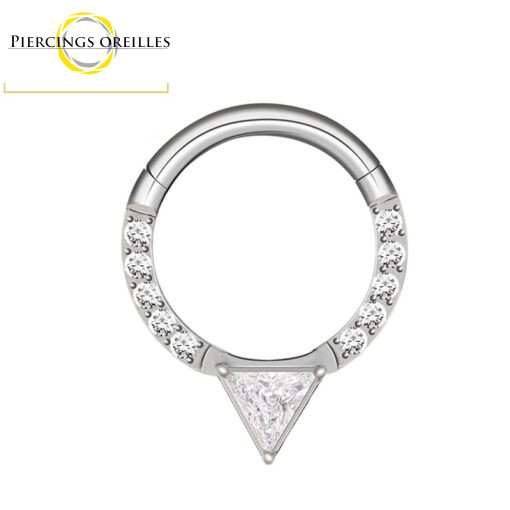 Bijou anti hélix diamant triangle ⋆ Piercings-oreilles.fr