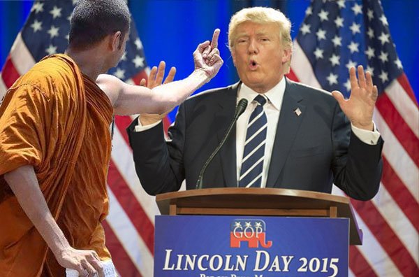 Buddhist Monk Giving the Finger Gets His Day In Photoshop (18 Photos)